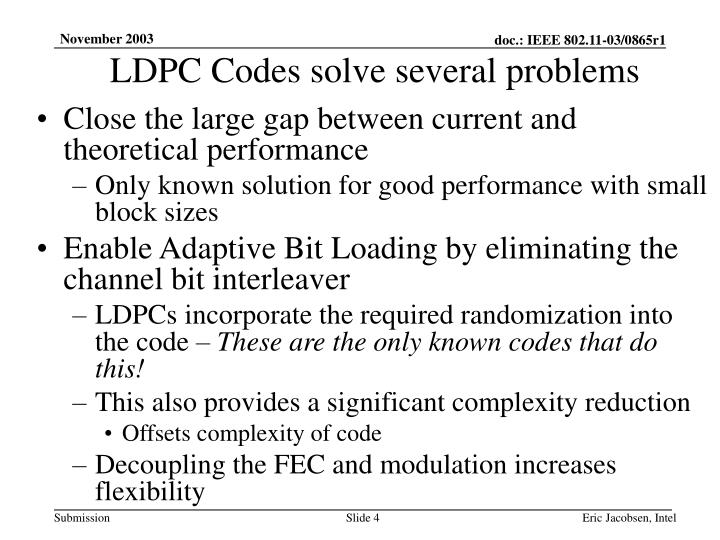 PPT - LDPC FEC for IEEE 802.11n Applications PowerPoint Presentation - ID:3299110