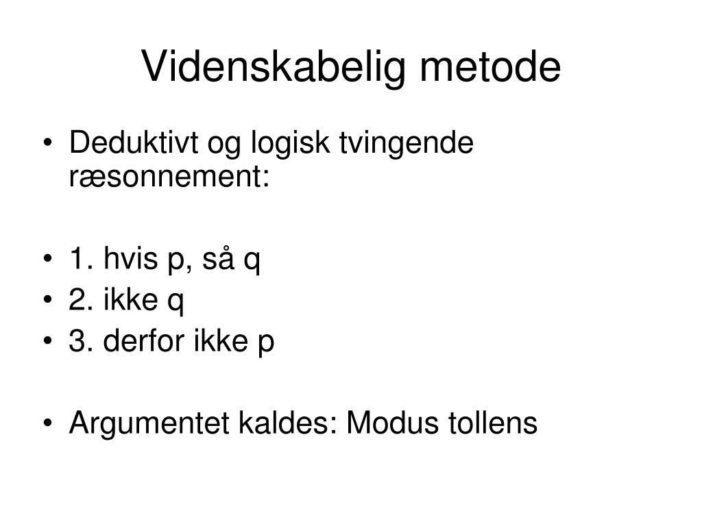 PPT - Videnskabsteori og videnskabelig metode PowerPoint Presentation ...