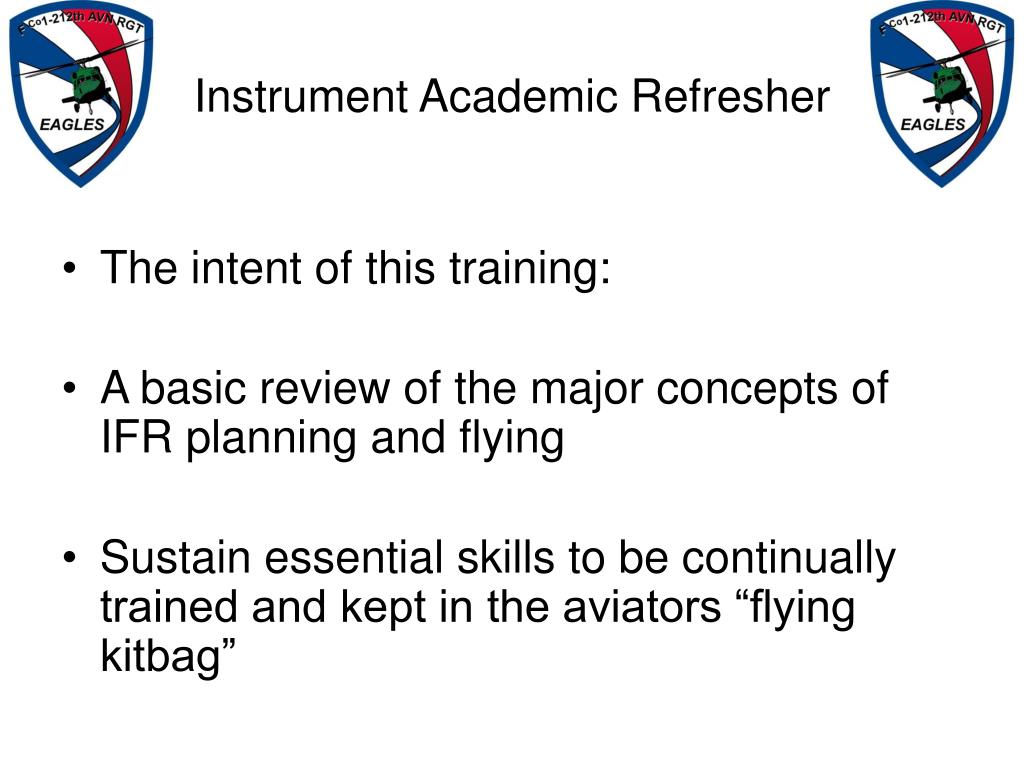 PPT - Instrument Academic Refresher 1-212 Aviation Regiment UH60 IPC ...