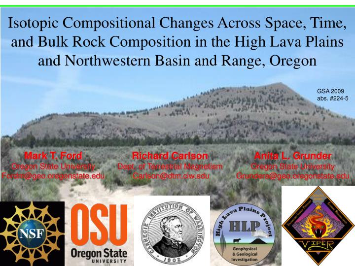 PPT - Mark T. Ford Oregon State University Fordm@geo.oregonstate ...
