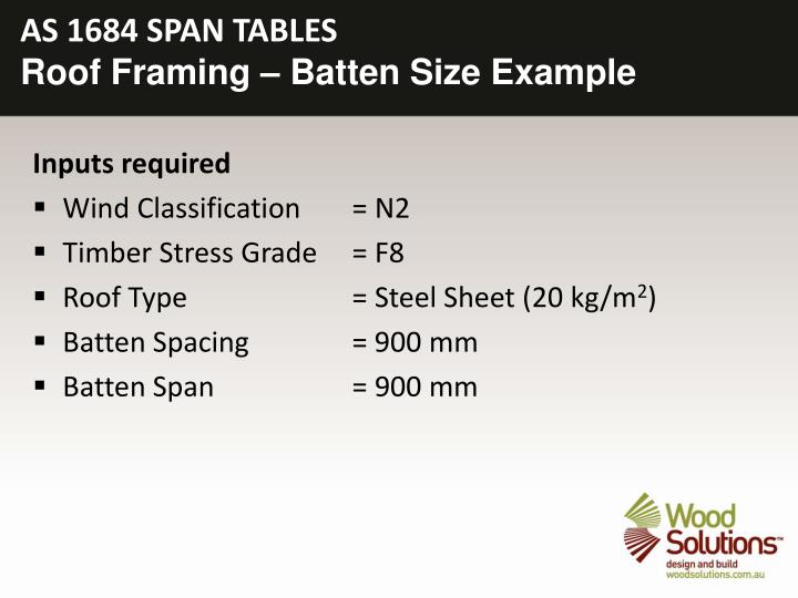 PPT - TIMBER FRAMING USING AS 1684.2 SPAN TABLES PowerPoint ...