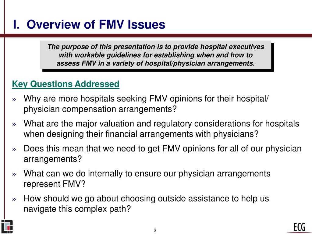 PPT - Assessing FMV in Hospital/Physician Arrangements: What Healthcare ...