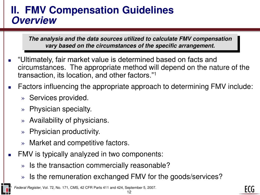 PPT - Assessing FMV in Hospital/Physician Arrangements: What Healthcare ...