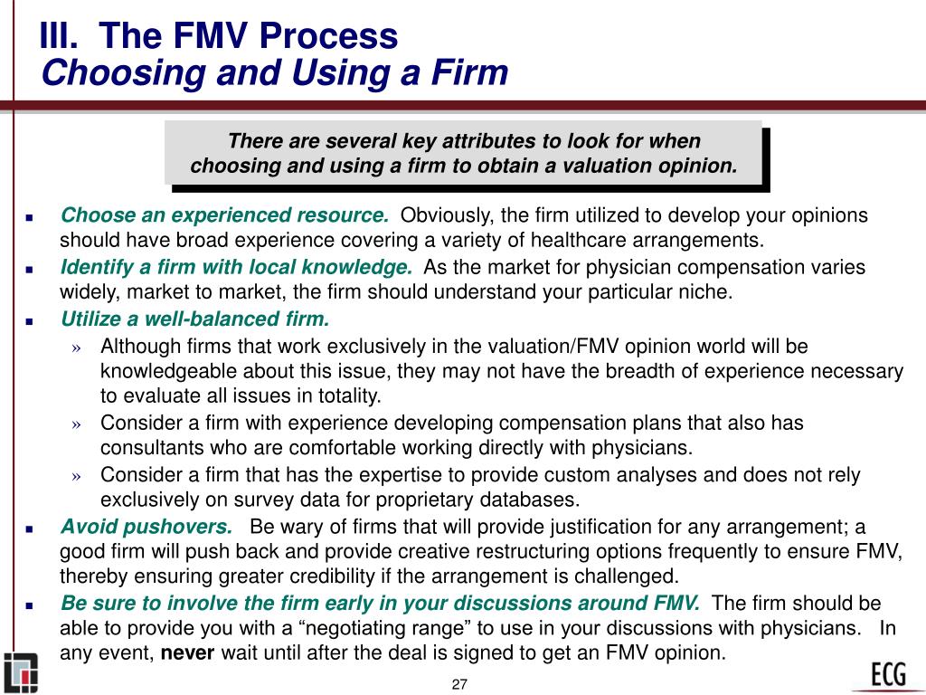 PPT - Assessing FMV in Hospital/Physician Arrangements: What Healthcare ...