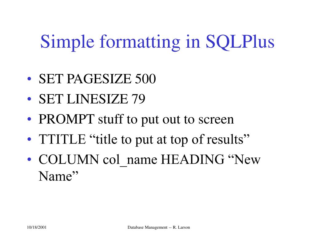 Ppt Oracle Sqlplus Updating And Modifying Data In Sql Powerpoint Presentation Id3300395
