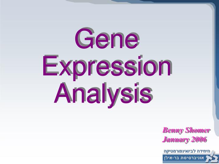 PPT - Gene Expression Analysis PowerPoint Presentation, free download ...