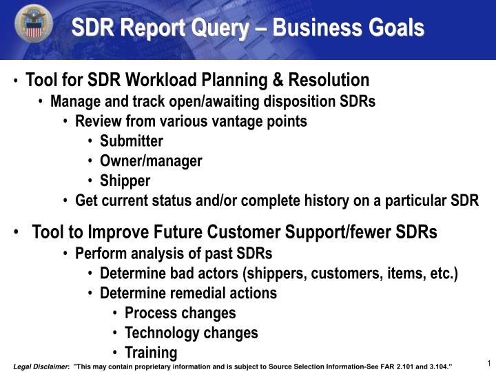 PPT - SDR Report Query – Business Goals PowerPoint Presentation, free ...