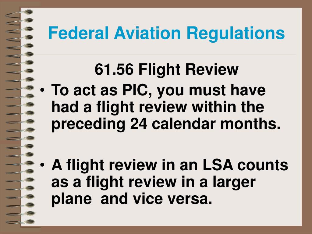PPT - Federal Aviation Regulations For Private or Higher Rated Pilots ...
