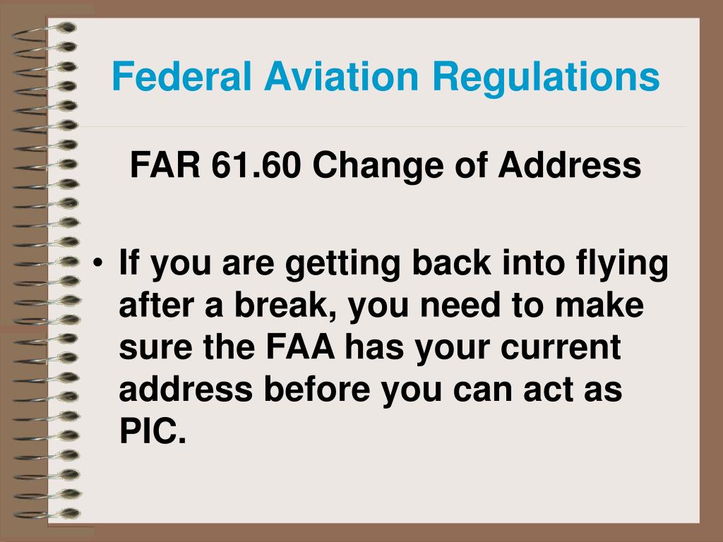 PPT - Federal Aviation Regulations For Private or Higher Rated Pilots ...