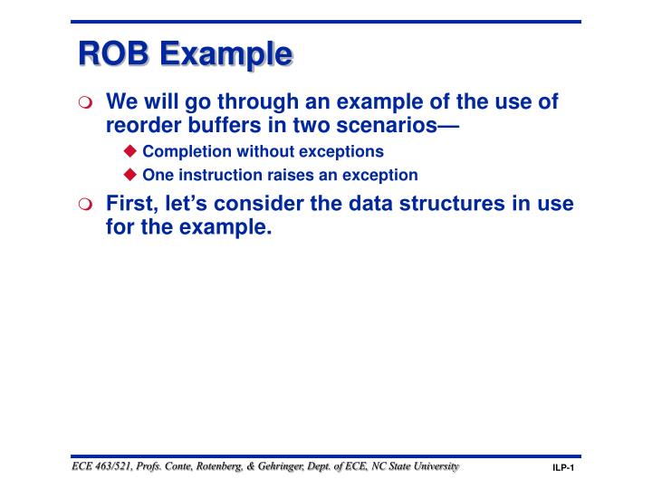PPT - ROB Example PowerPoint Presentation, free download - ID:3301709