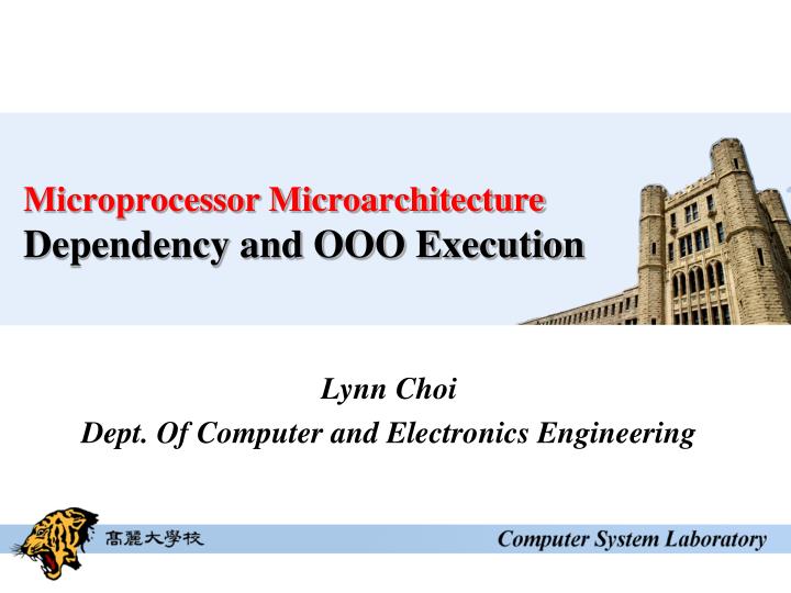 PPT - Microprocessor Microarchitecture Dependency and OOO Execution PowerPoint Presentation - ID ...