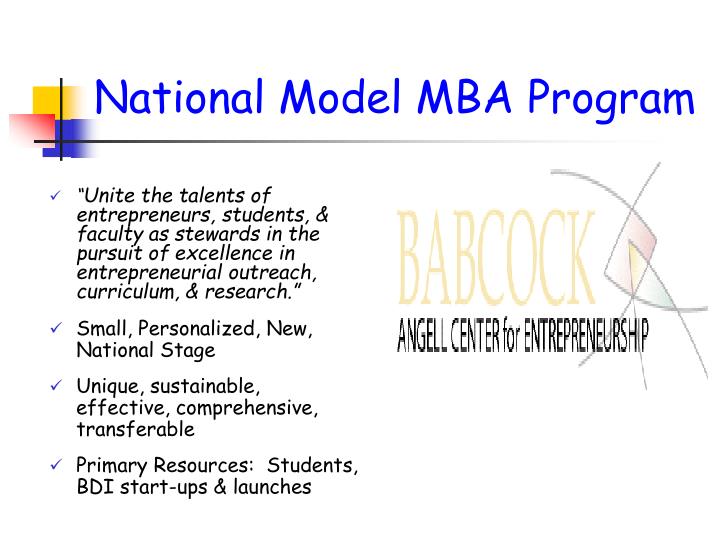 PPT - National Model MBA Program PowerPoint Presentation, free download ...