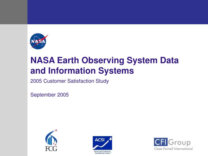 PPT - NASA Earth Observing System Data and Information Systems ...