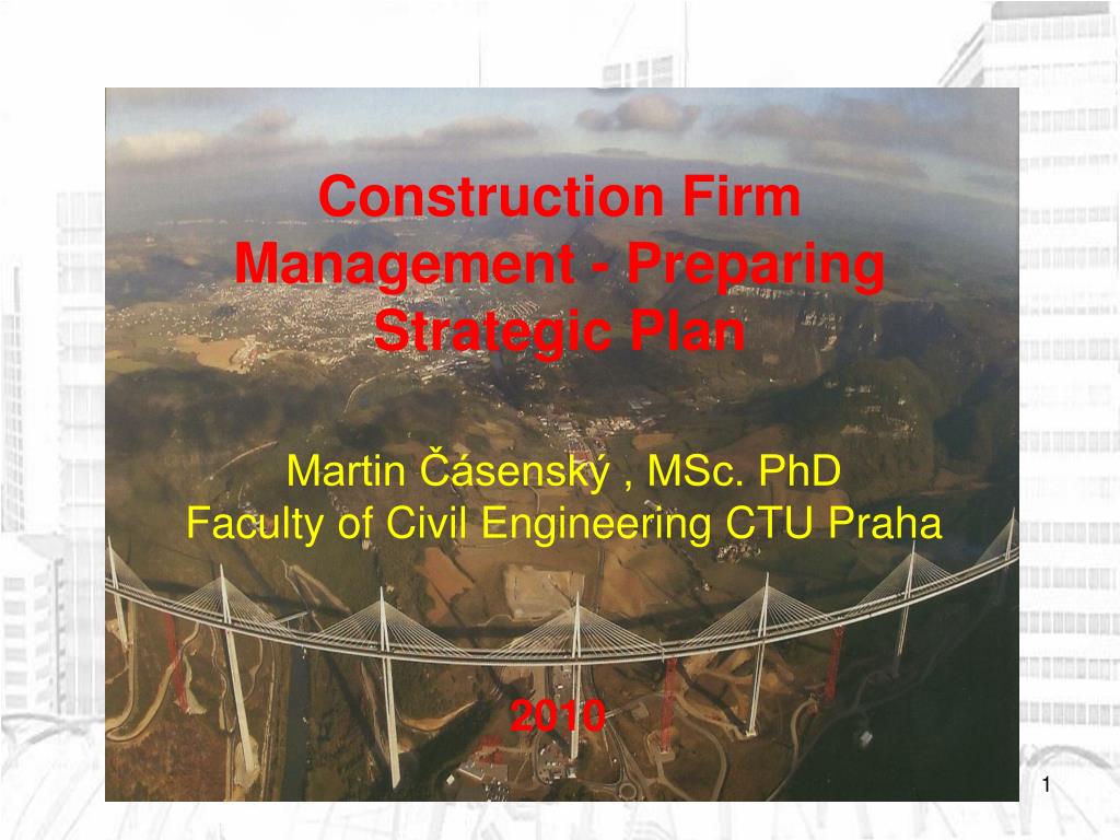 PPT - Construction Firm Management - Preparing Strategic Plan ...