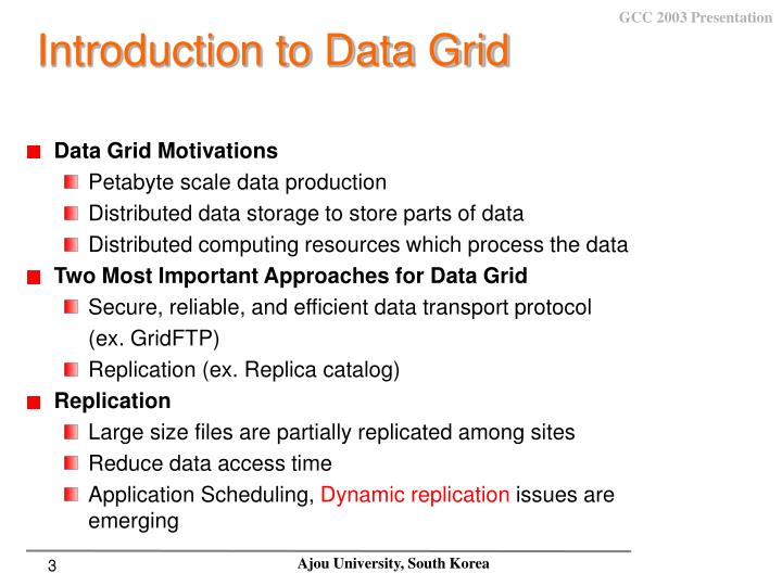 PPT - Dynamic Data Grid Replication Strategy based on Internet ...