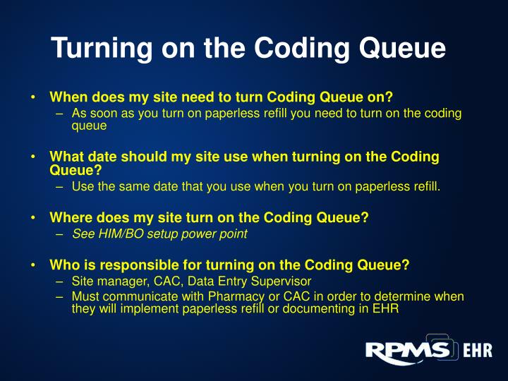 PPT - EHR Coding Queue PowerPoint Presentation - ID:3304801