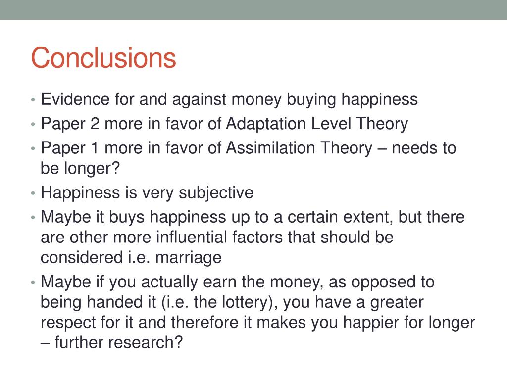 PPT - CAN MONEY BUY HAPPINESS? PowerPoint Presentation, free download ...
