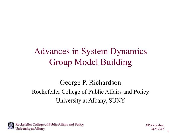 PPT - Advances in System Dynamics Group Model Building PowerPoint ...