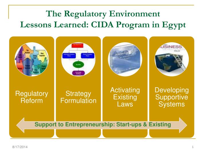 PPT - The Regulatory Environment Lessons Learned: CIDA Program in Egypt PowerPoint Presentation ...