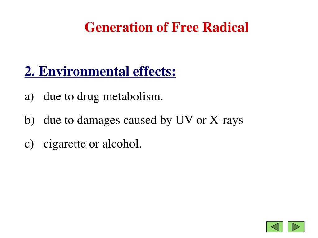 PPT - Free Radicals and Antioxidants PowerPoint Presentation, free ...