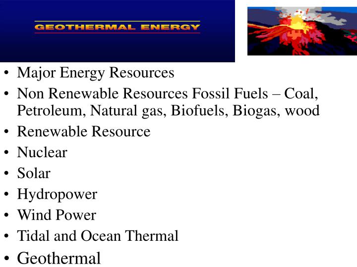 PPT - Major Energy Resources PowerPoint Presentation, free download ...