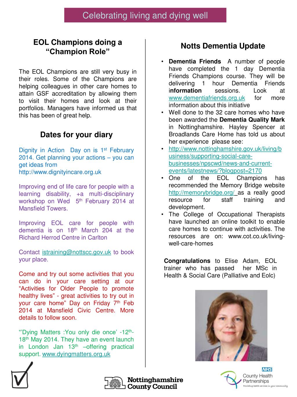 PPT - Nottinghamshire End of Life Care Newsletter PowerPoint ...