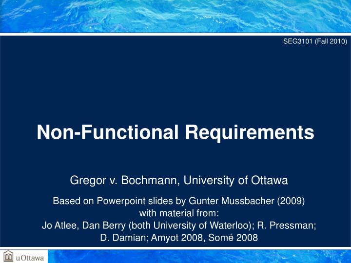 PPT - Non-Functional Requirements PowerPoint Presentation, free ...