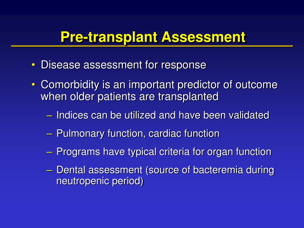 PPT - Allogeneic Hematopoietic Stem Cell Transplant for the Medical ...