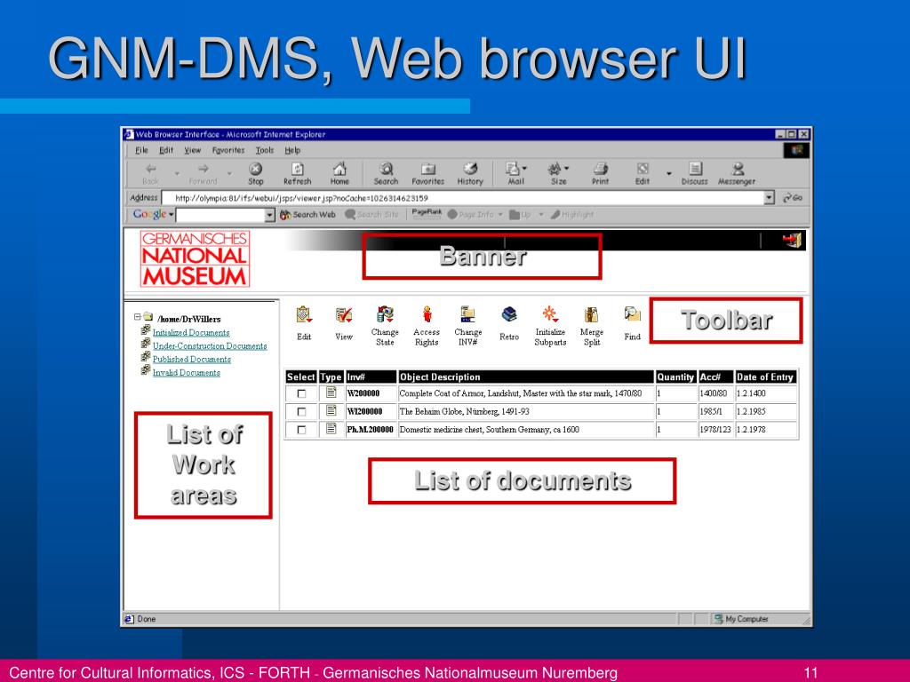 PPT - The GNM-DMS a Document Management System for the Germanische ...