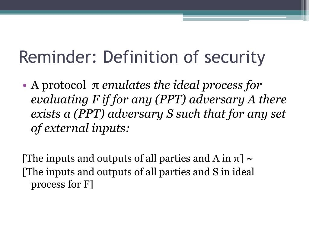Ppt Completeness Theorems For Non Cryptographic Fault Tolerant Distributed Computation