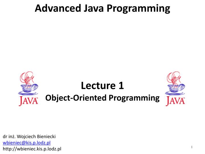 Ppt Lecture 1 Object Oriented Programming Powerpoint Presentation 9831