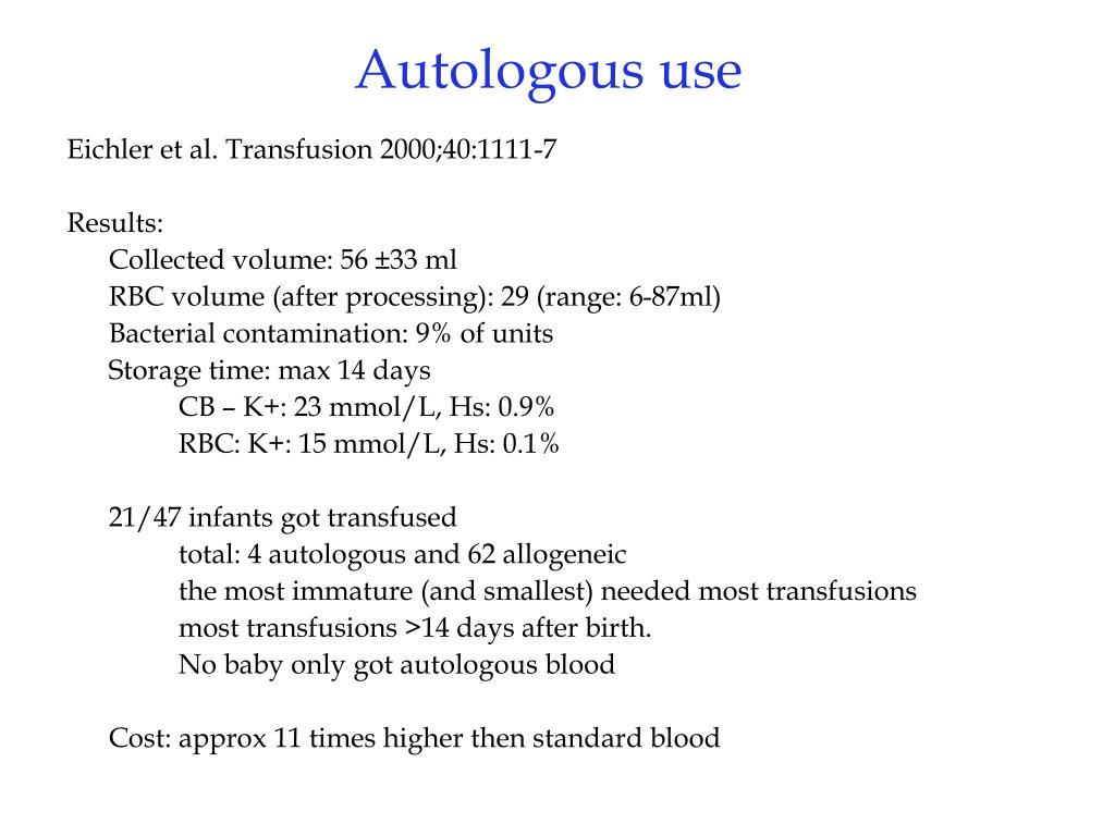 PPT - Red cells from Cord Blood - a new product for the Blood Bank ...