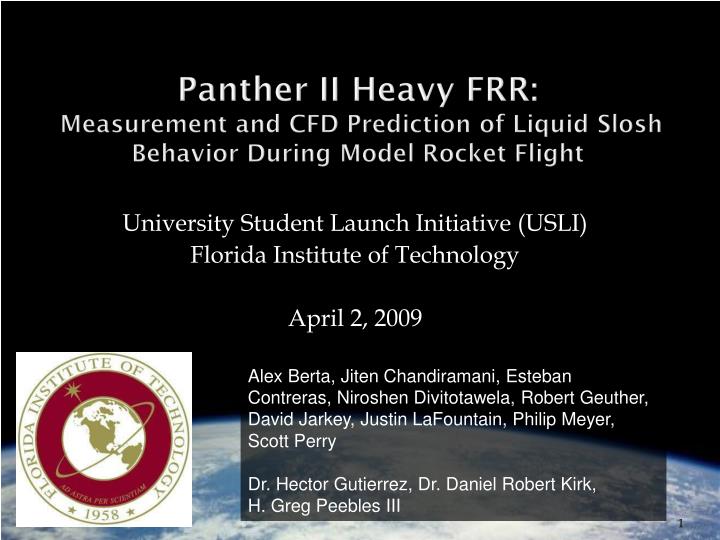 PPT - University Student Launch Initiative (USLI) Florida Institute of ...