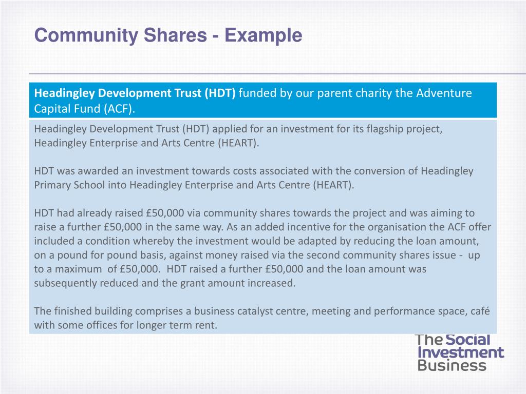 PPT - New Ways to Raise Investment: Social Impact Bonds and Community ...