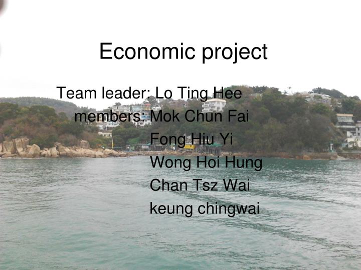 PPT - Economic project PowerPoint Presentation, free download - ID:3309763