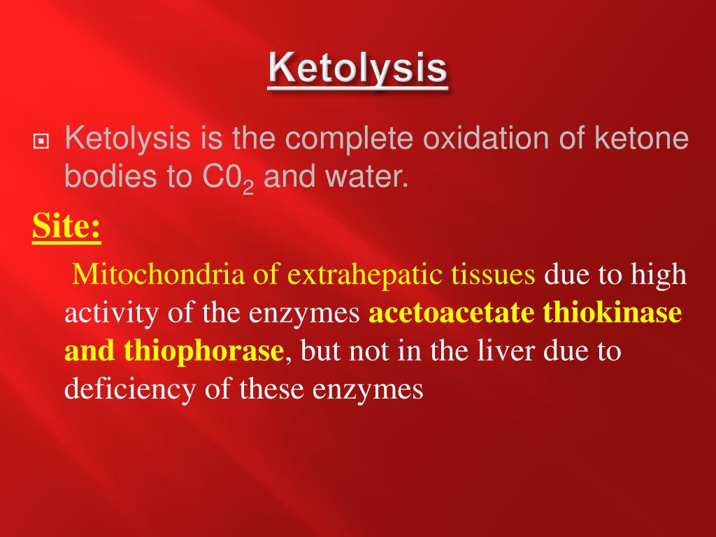 PPT - Ketogenesis & Ketolysis Ketosis ( ketoacidosis ) Metabolism of ...