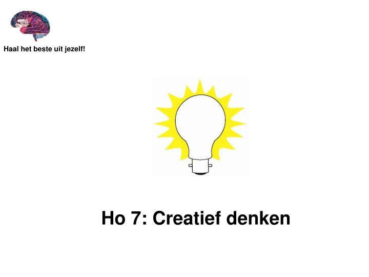 PPT - Ho 7: Creatief denken PowerPoint Presentation, free download - ID ...