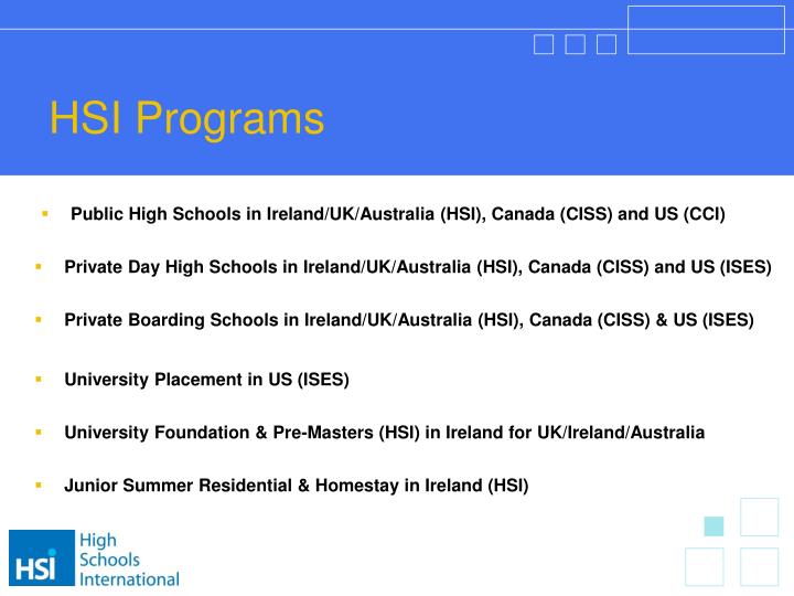 PPT - HSI Programs PowerPoint Presentation, free download - ID:3311233
