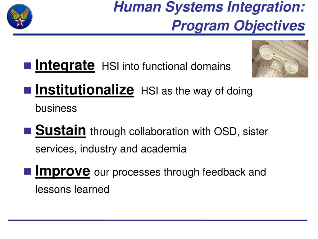 PPT - Human Systems Integration (HSI) Program PowerPoint Presentation ... PPT - Human Systems Integration (HSI) Program PowerPoint Presentation ...