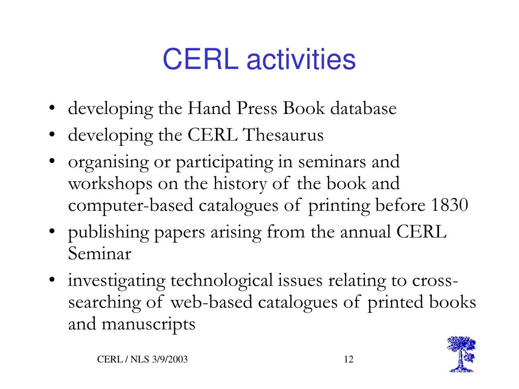 PPT - CERL Consortium of European Research Libraries PowerPoint ...