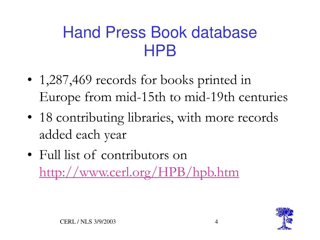 PPT - CERL Consortium of European Research Libraries PowerPoint ...