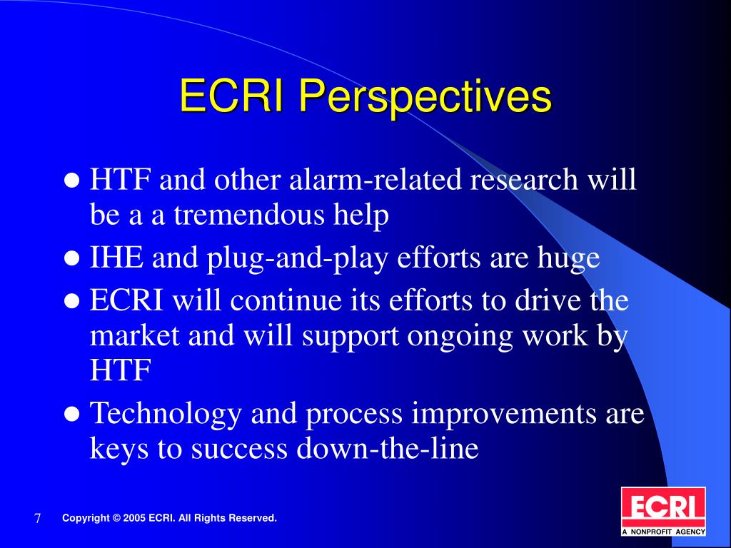 PPT - Clinical Alarms ECRI Perspectives PowerPoint Presentation, free ...