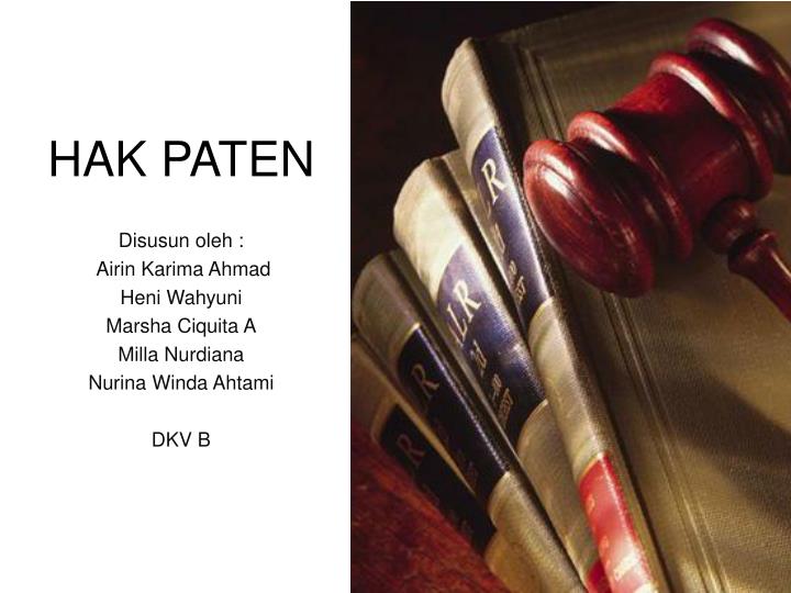 PPT - HAK PATEN PowerPoint Presentation, free download - ID:3312196