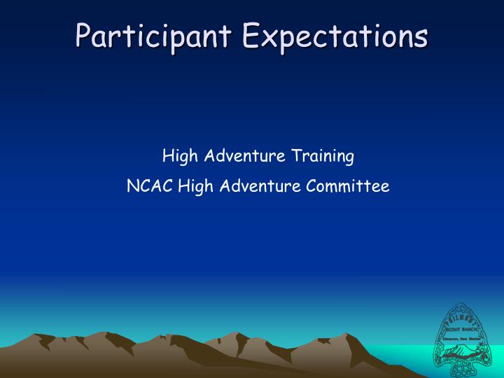 PPT - Participant Expectations PowerPoint Presentation, free download ...