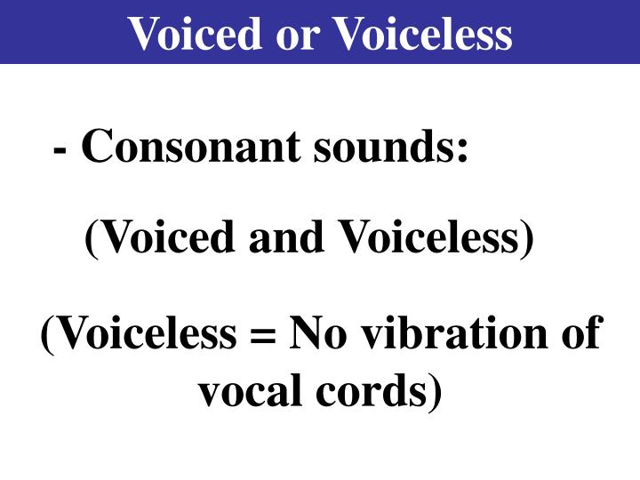 PPT - Voiced or Voiceless PowerPoint Presentation - ID:3312583