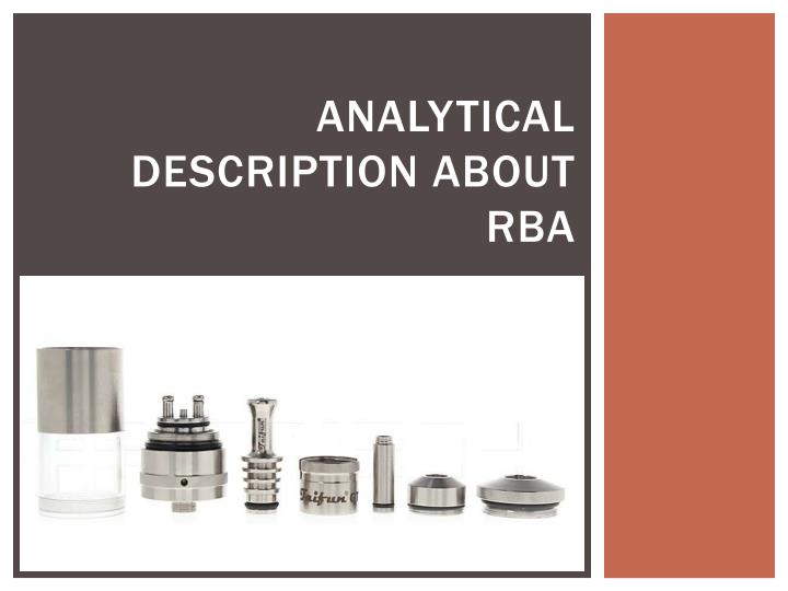 PPT - Analytical Description about RBA PowerPoint Presentation, free ...