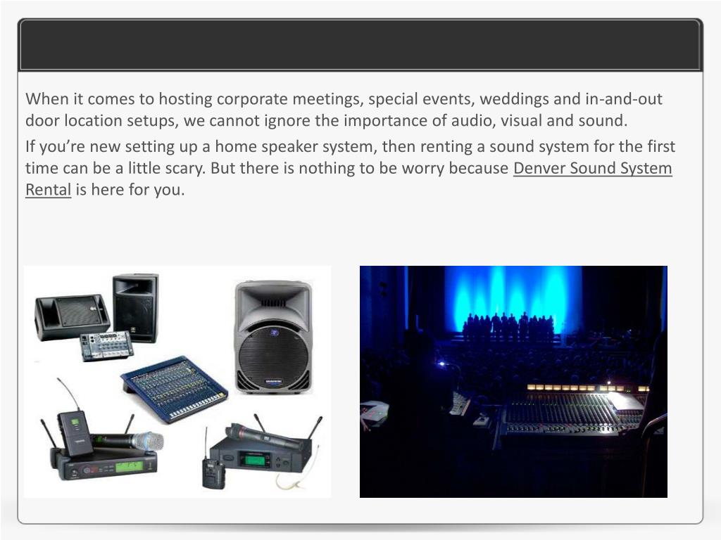 PPT - Sound System Rental Denver - Denver Laptop Rental PowerPoint ...