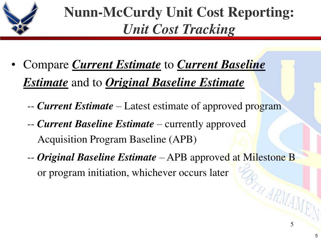 PPT - Nunn-McCurdy Legislation/Program Impacts Della McPhail Chief ...