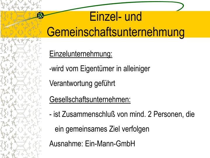PPT - Die unterschiedlichen Personengesellschaften: Begriff und ...