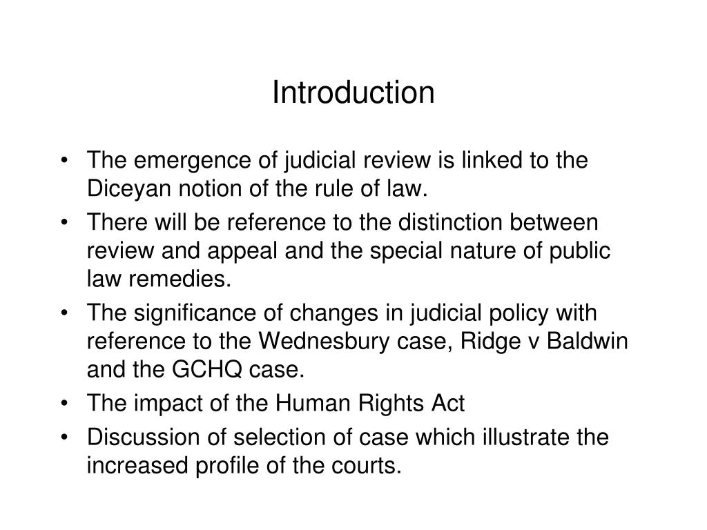 PPT - Judicial Review, Human Rights and the Constitutional Role of the ...